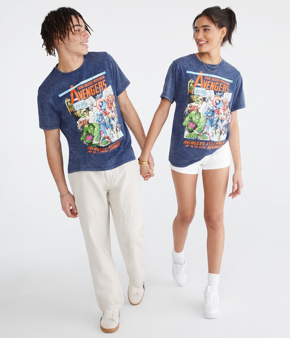 Marvel | Aero Avengers 100th Comic Relaxed Graphic Tee - Altistyle